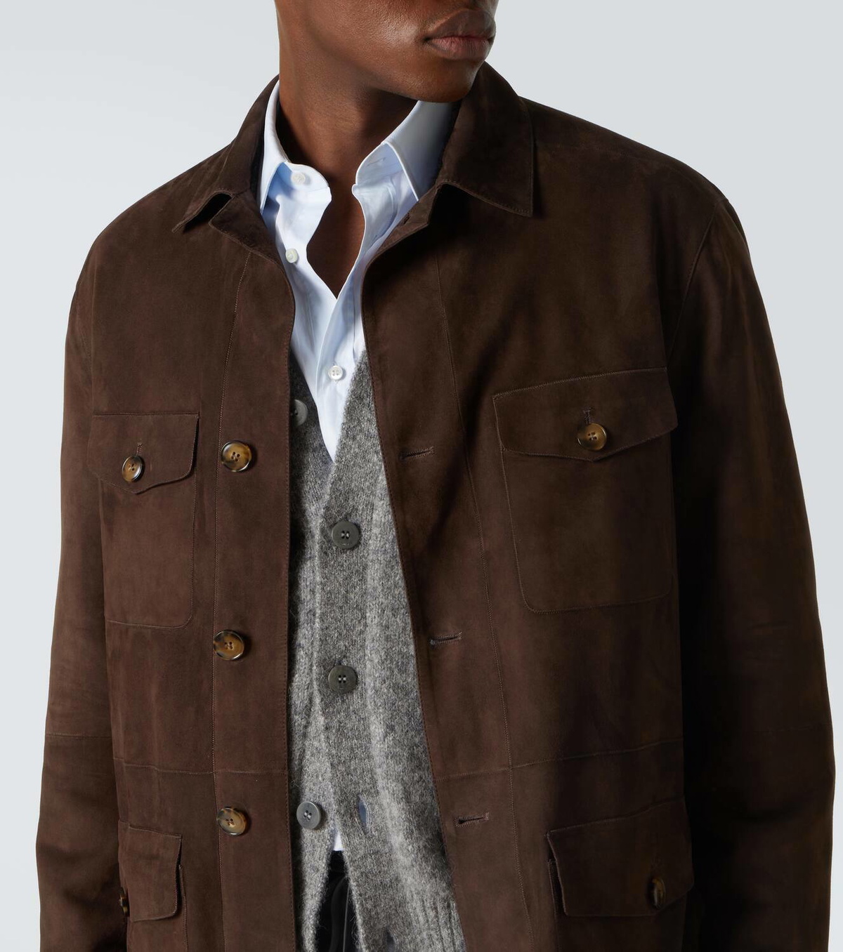 Canali Leather field jacket Canali
