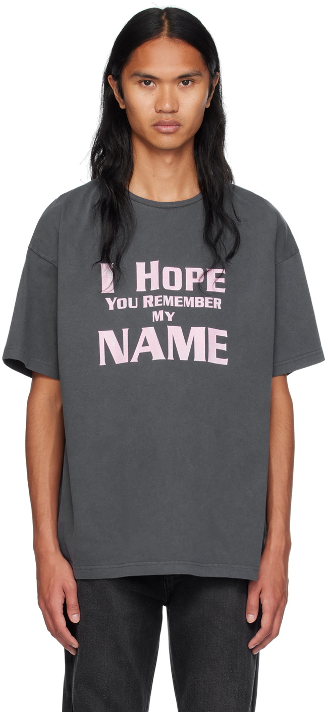 We11done Gray Lettering T-Shirt We11done
