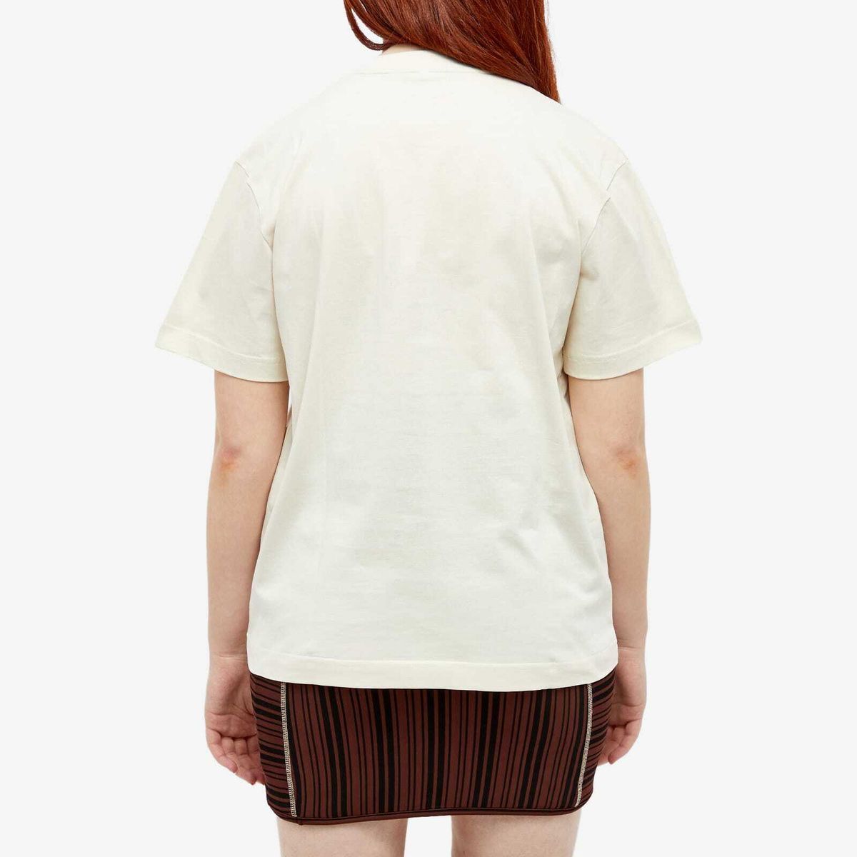 Sunnei Women's Classic Sprayed Logo T-Shirt in Light Beige Sunnei