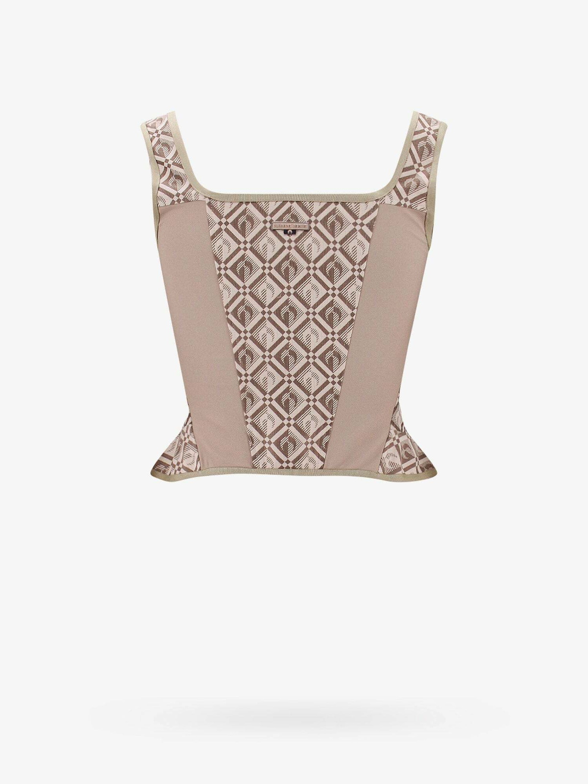 Marine Serre Bustier Beige Womens Marine Serre