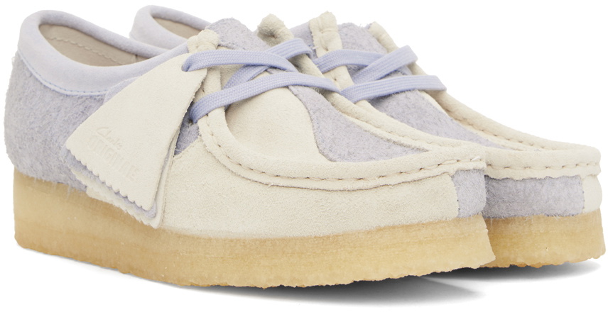 Clarks Originals Blue & Off-White Wallabee Derbys Clarks Originals