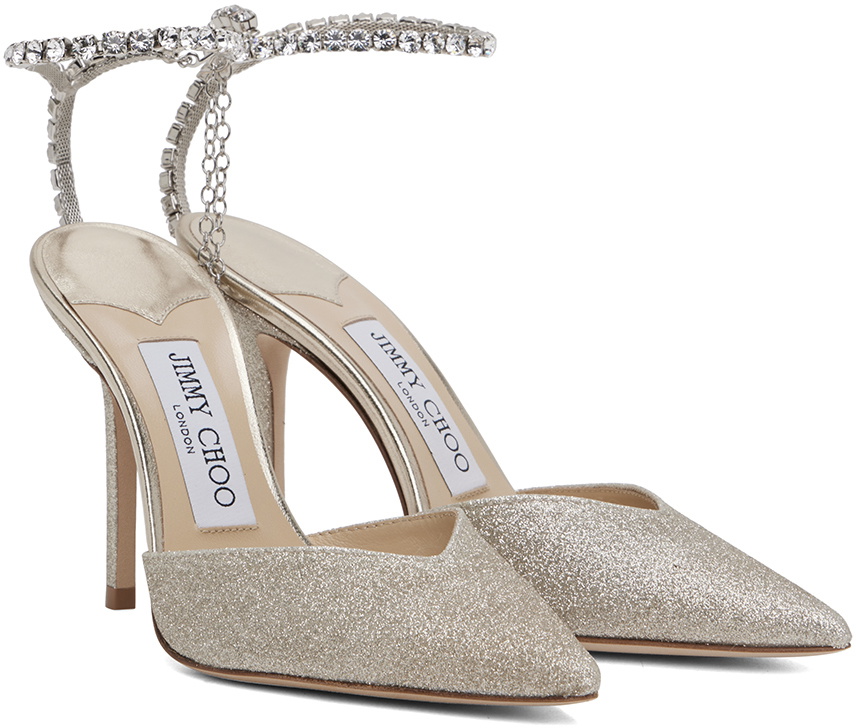 Jimmy Choo Silver Saeda 100 Heels Jimmy Choo