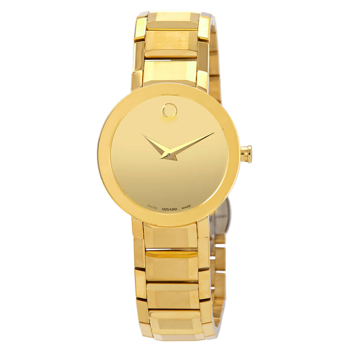 Movado Sapphire Quartz Yellow Mirror Dial Ladies Watch 0607549 Movado