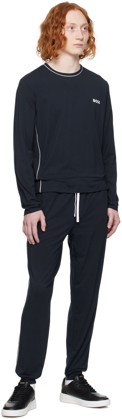 BOSS Navy Printed Sweatpants BOSS