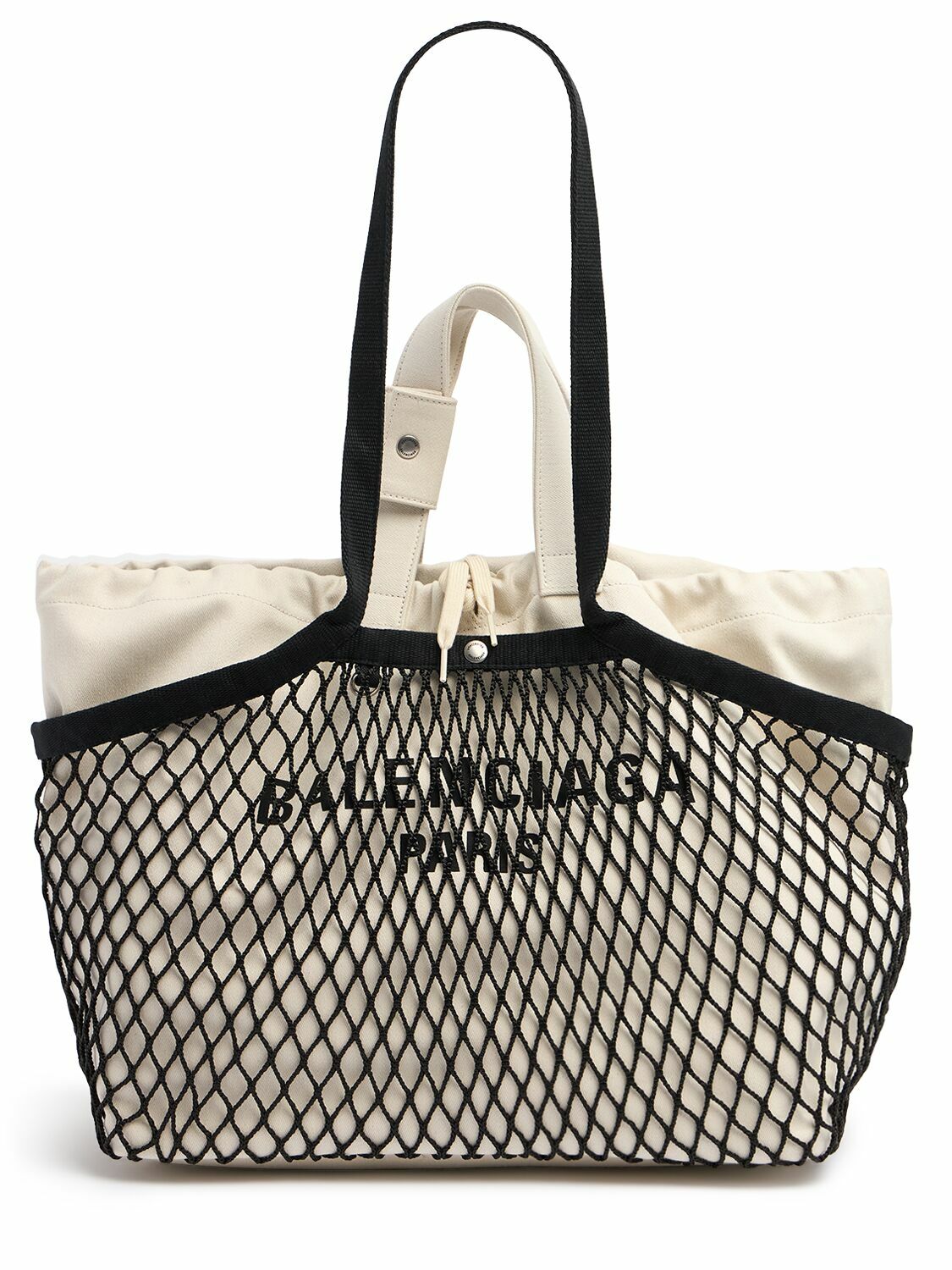 BALENCIAGA Medium 24/7 Canvas & Fishnet Tote Bags Balenciaga