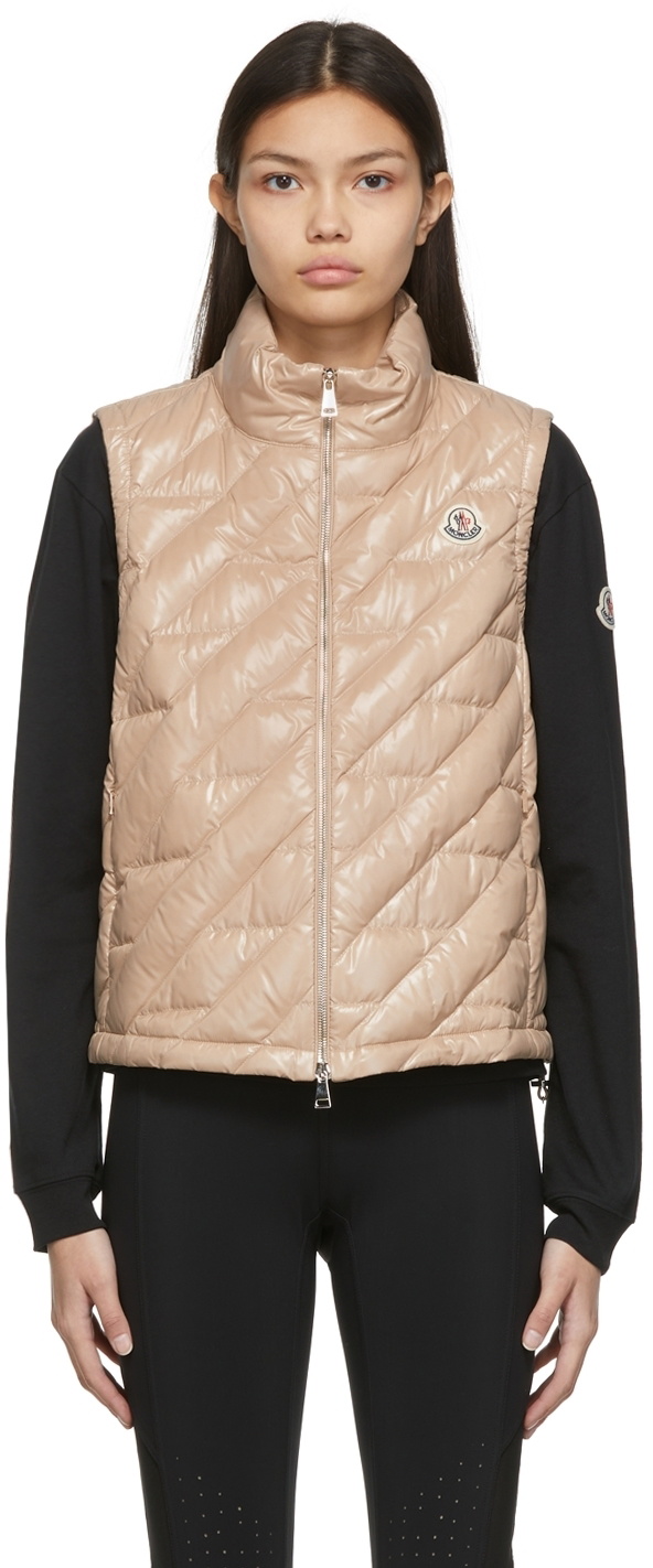 Moncler Tan Down Lecroisic Vest Moncler