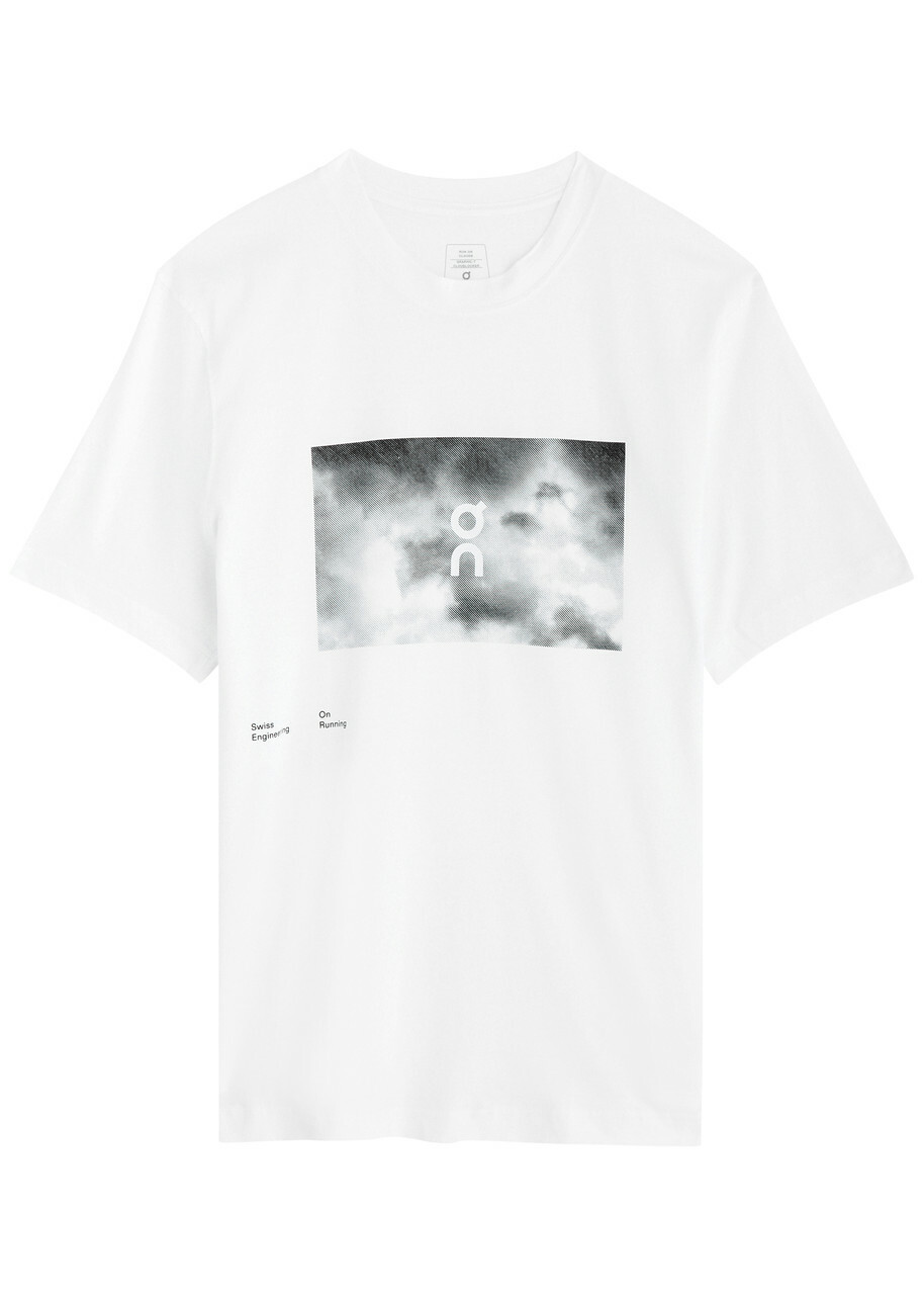 ON Cloudlocker Printed Cotton T-shirt White On