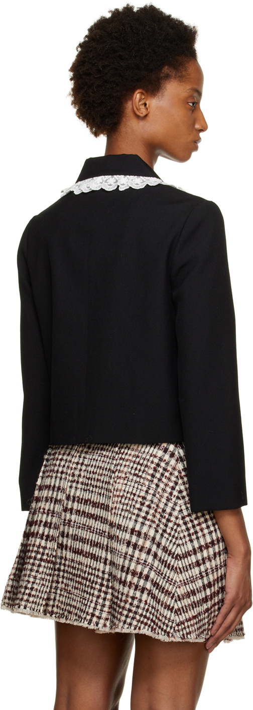 Shushu/Tong Black Square Neck Jacket Shushu/Tong