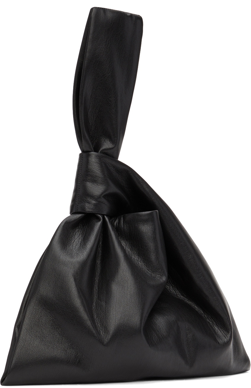 Nanushka Black Vegan Leather Jen Clutch Nanushka