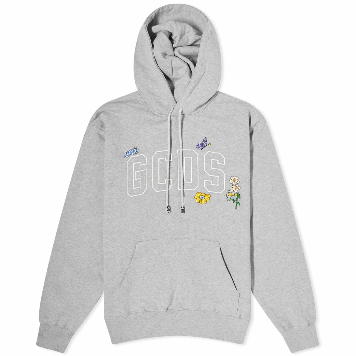 GCDS Women's Regular Logo Hoodie in Grey GCDS