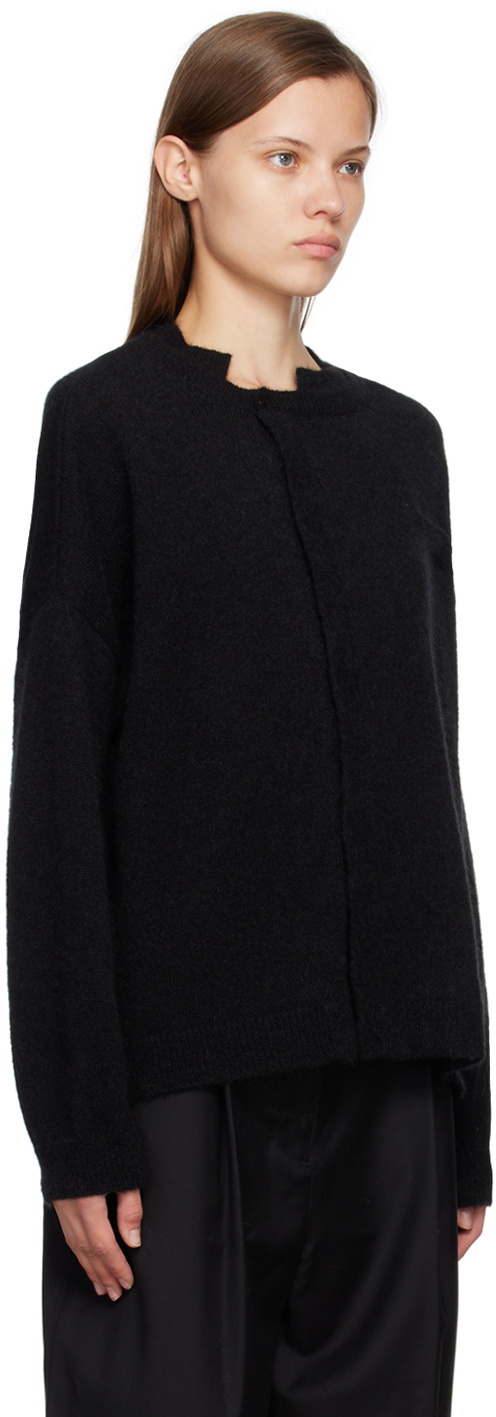 CORDERA Black Asymmetric Cardigan CORDERA