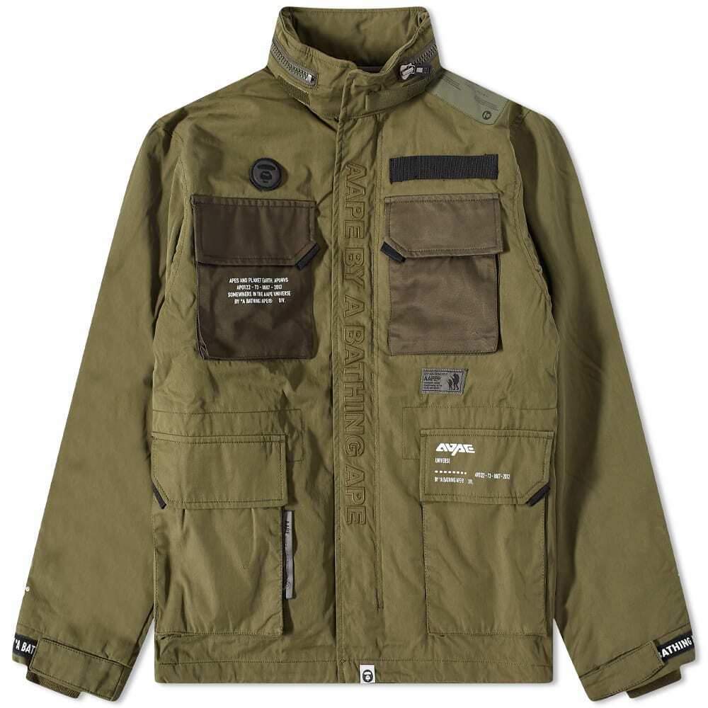 Men's AAPE Liner M-65 Jacket in Khaki AAPE by A Bathing Ape
