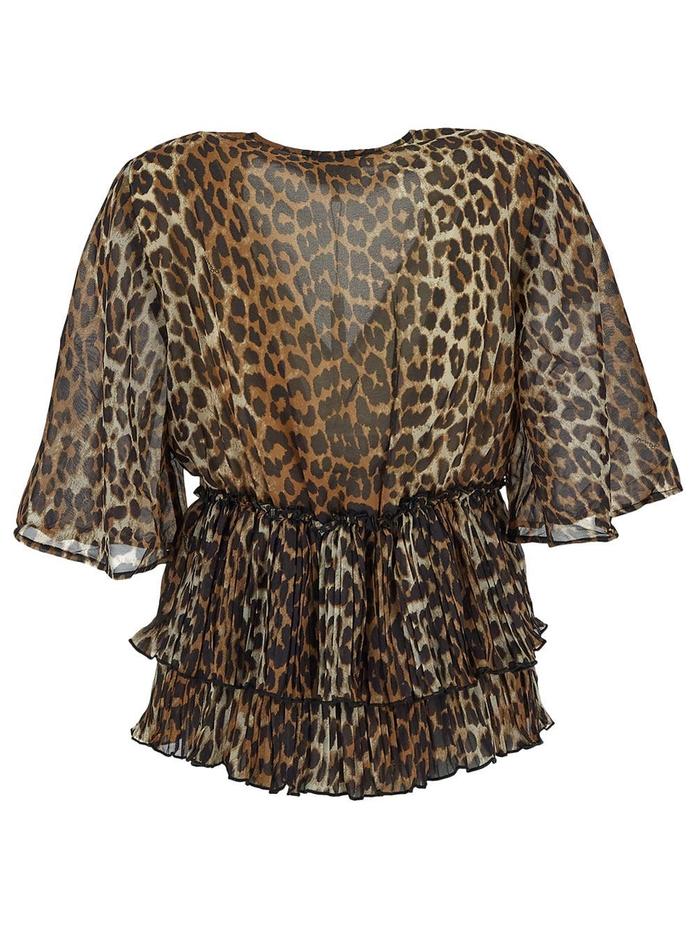 Ganni Leopard Blouse GANNI