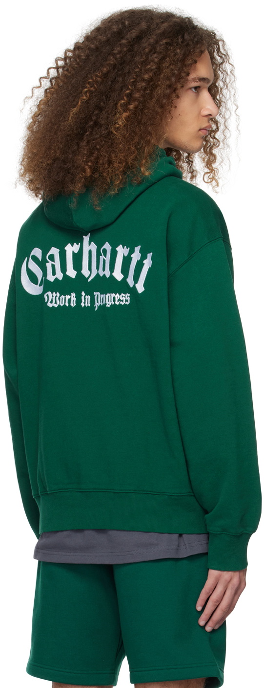 Carhartt Work In Progress Green Onyx Script Hoodie Carhartt WIP