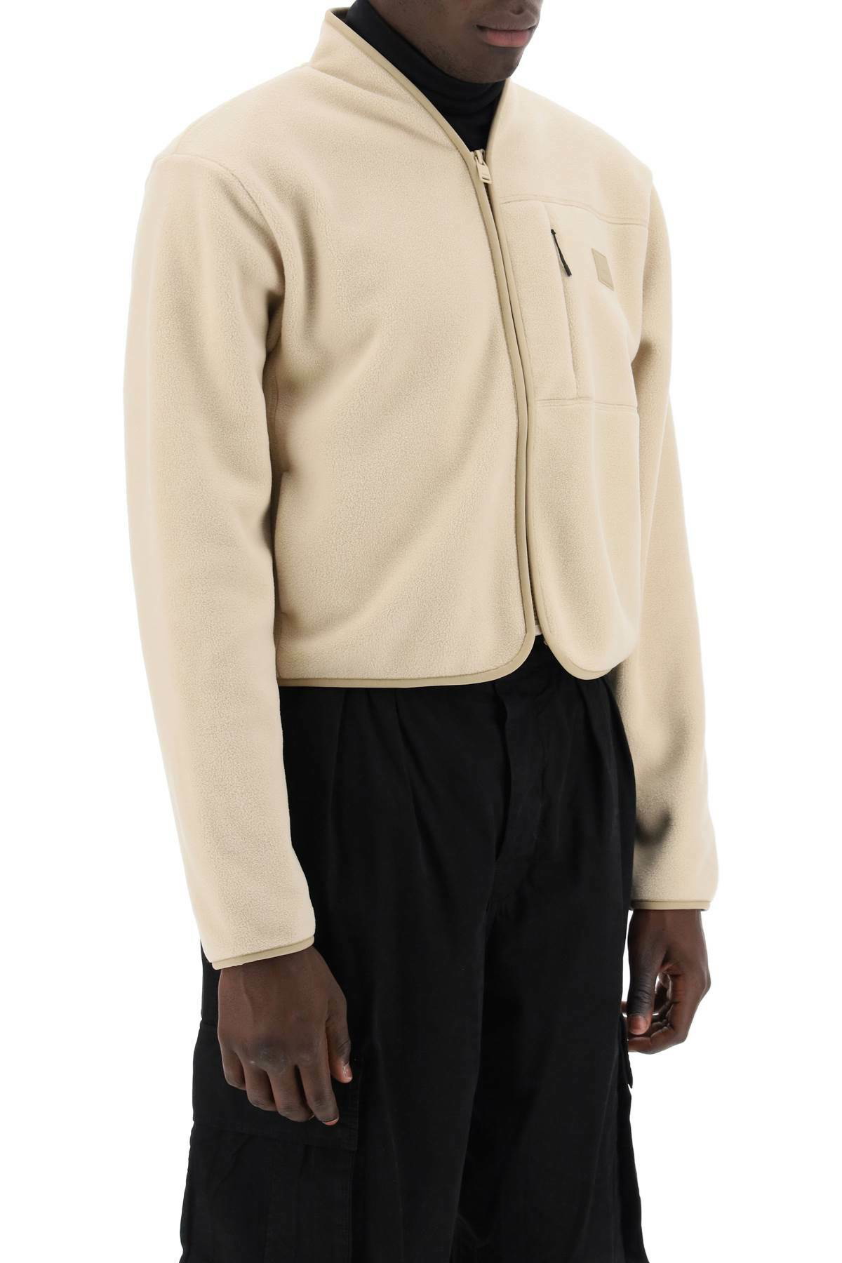 RAINS short fleece jacket in durban style Beige Rains