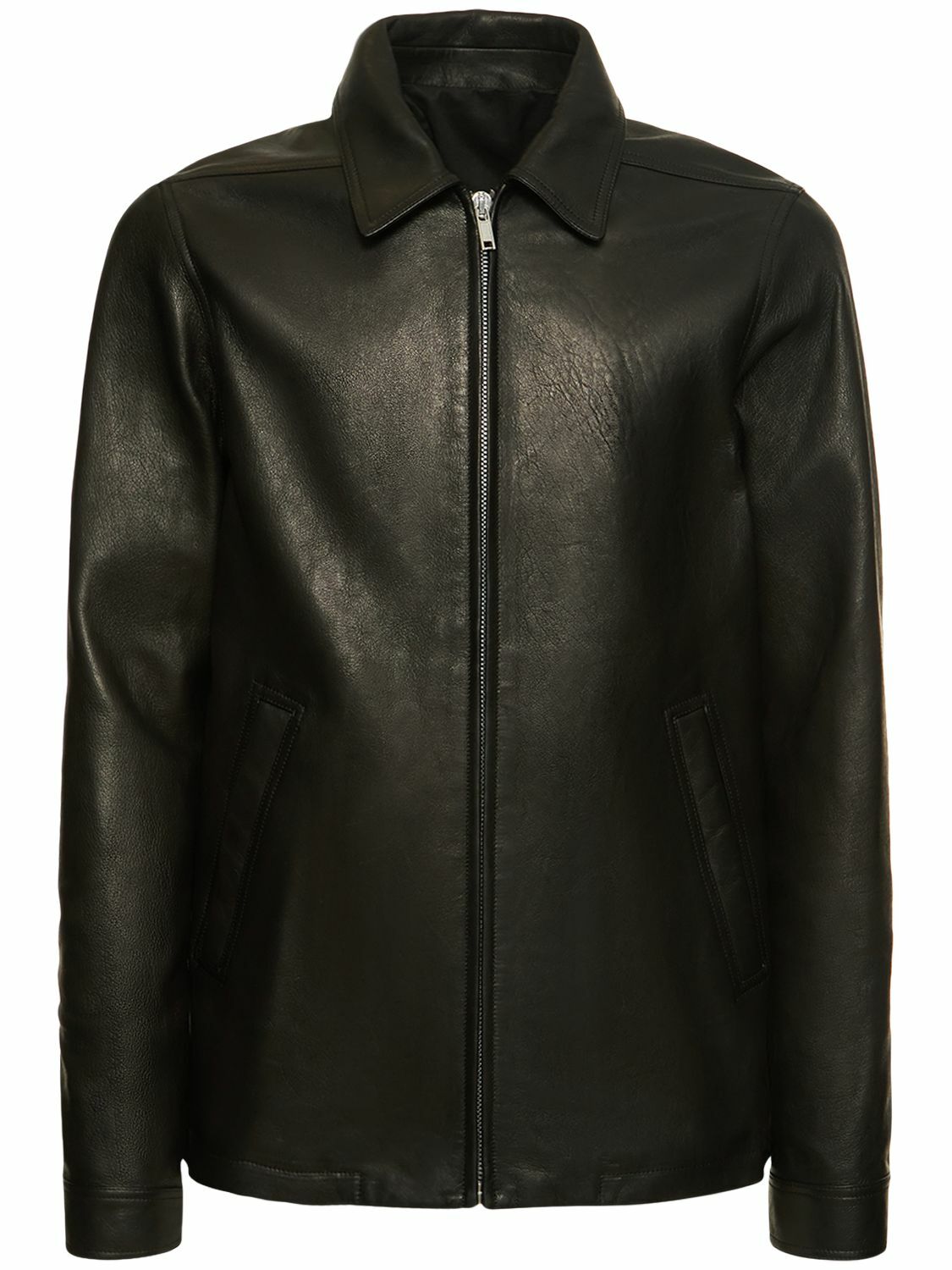RICK OWENS - Brad Nappa Leather Jacket Rick Owens