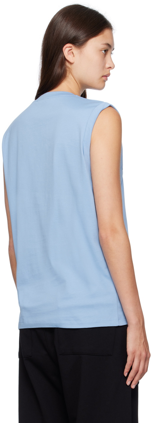 Balmain Blue Printed Tank Top Balmain