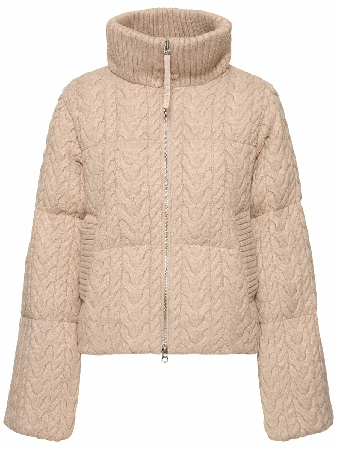 VARLEY Reggie Cable Knit Puffer Jacket Varley