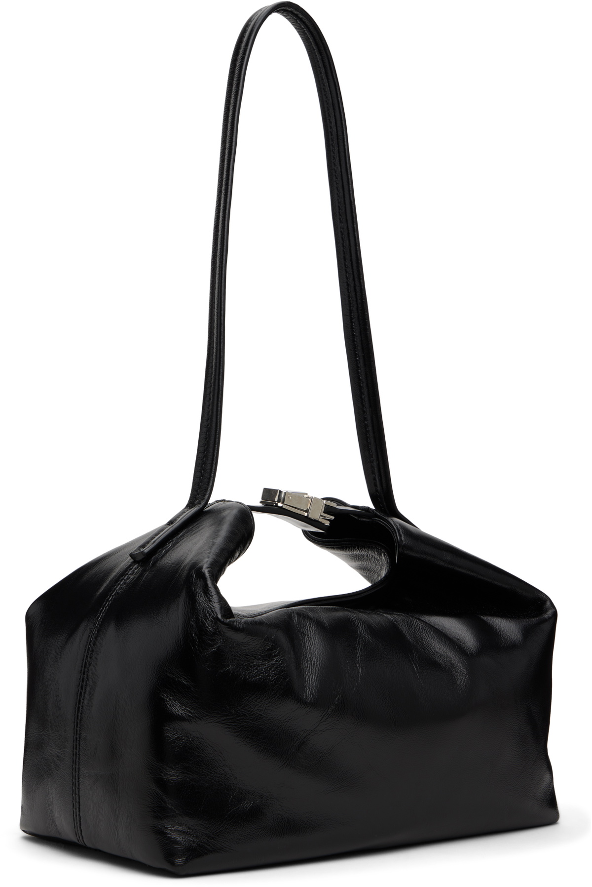 BY FAR Black Bea Creased Leather Bag By Far