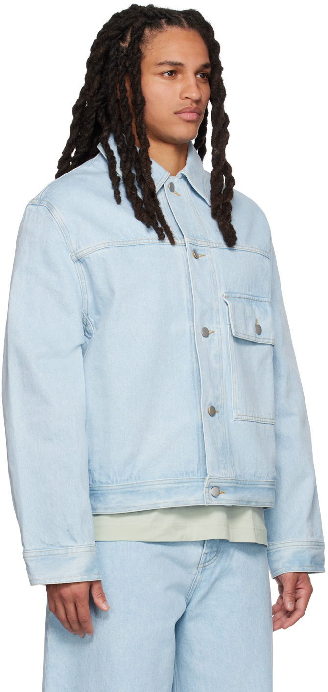 Studio Nicholson Blue Petar Denim Jacket Studio Nicholson