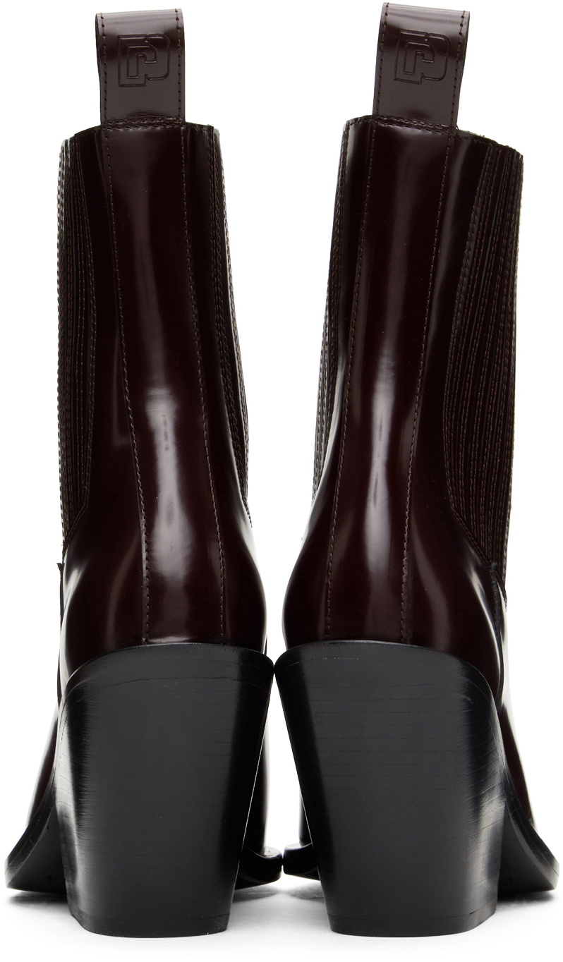 Rabanne Burgundy Crimson Boots Paco Rabanne