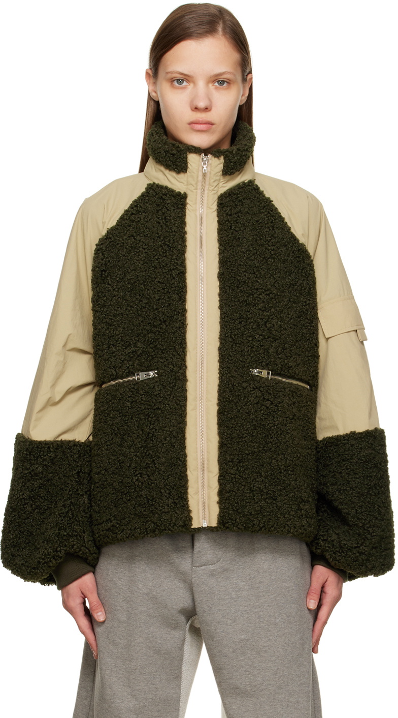 JW Anderson Green Color Block Jacket JW Anderson