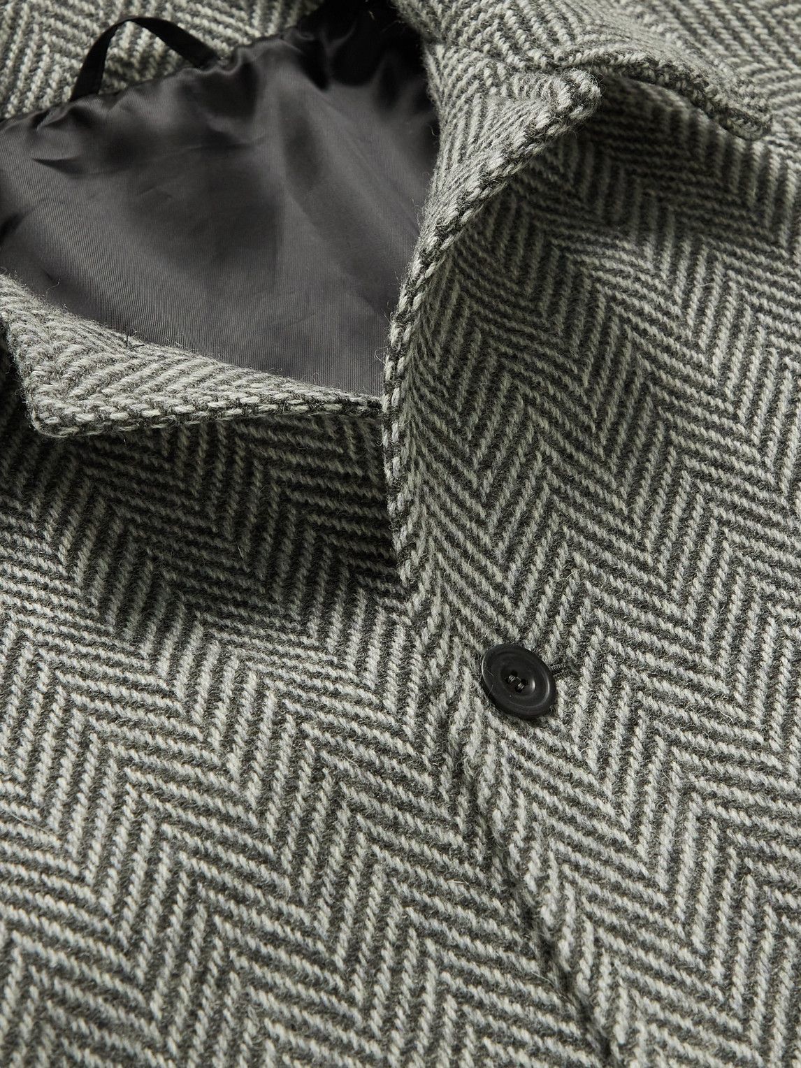Kingsman - Slim-Fit Herringbone Wool Coat - Gray Kingsman