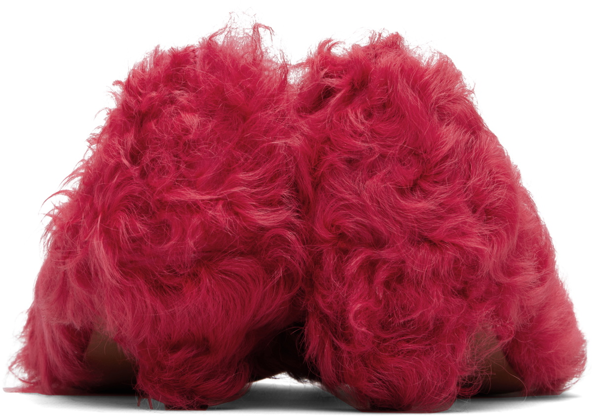 UNDERCOVER Red Furry Heels Undercover