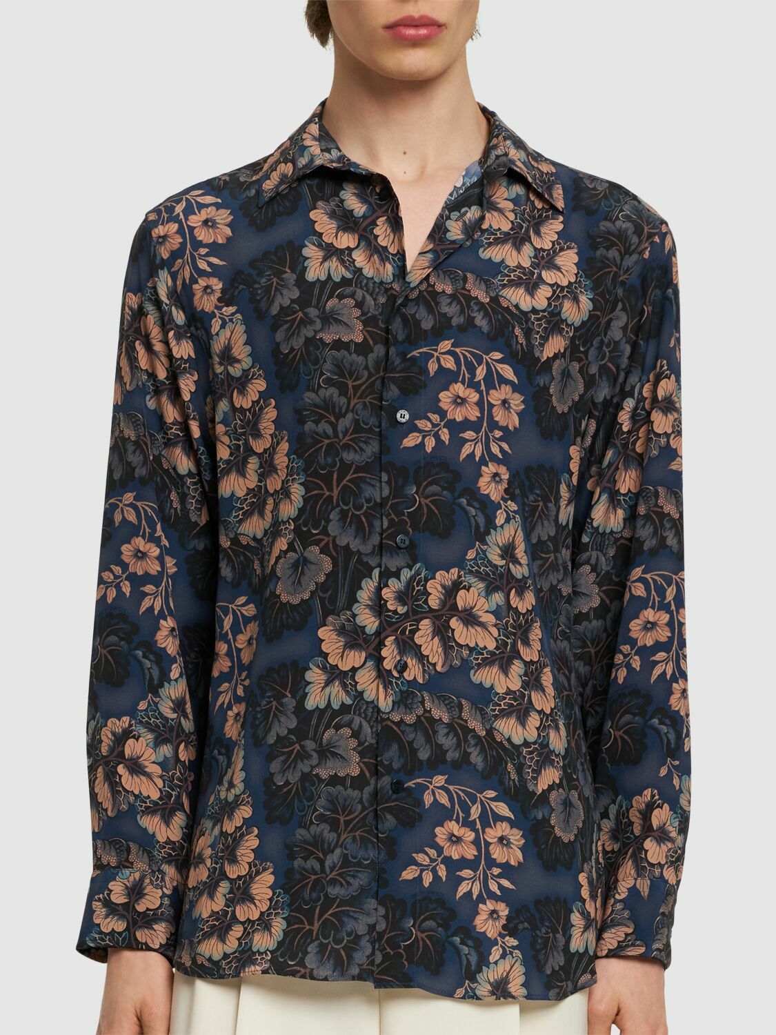ETRO - Floral Silk Long Sleeve Shirt Etro
