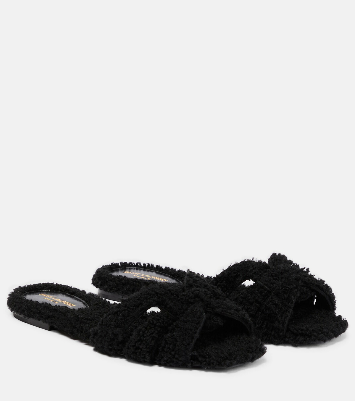 Saint Laurent - Tribute shearling slides Saint Laurent