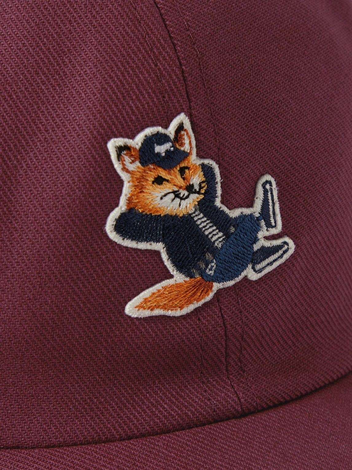 Maison Kitsuné - Logo-Appliquéd Cotton-Blend Twill Baseball Cap Maison ...