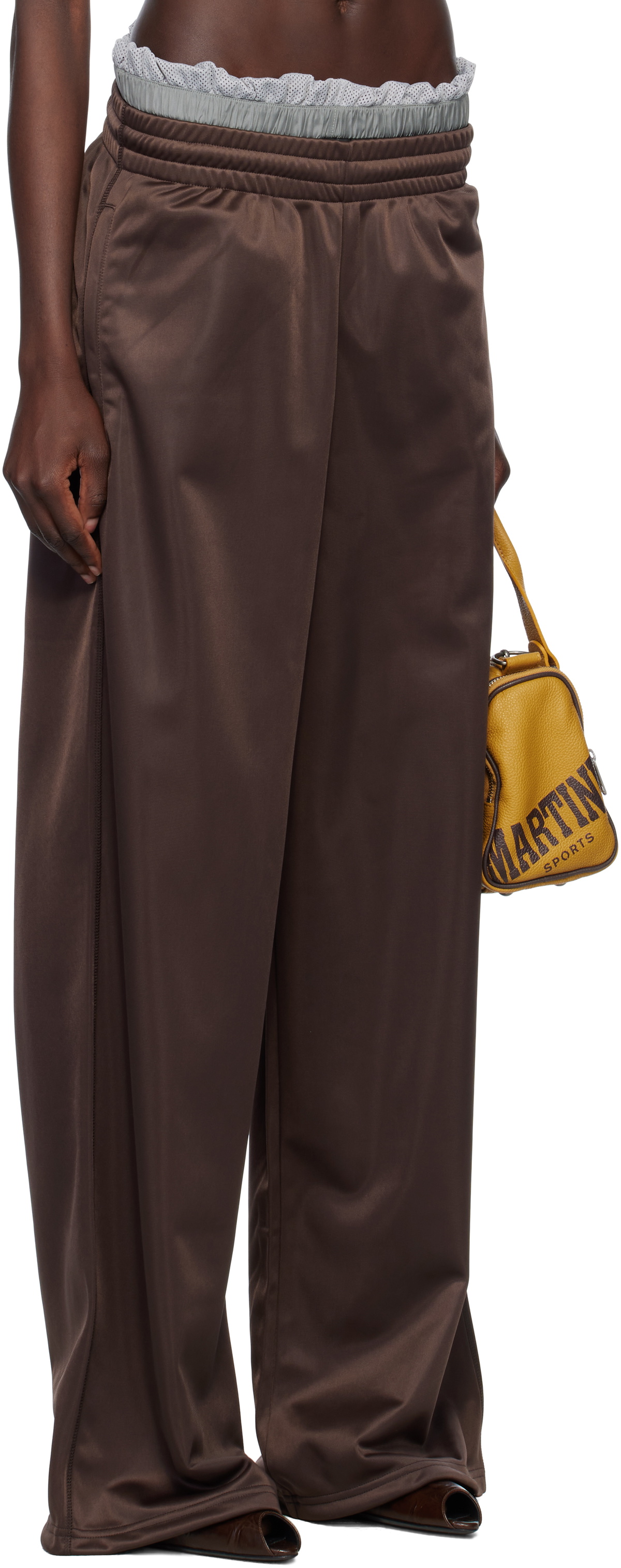Martine Rose Brown Wide Leg Track Pants Martine Rose