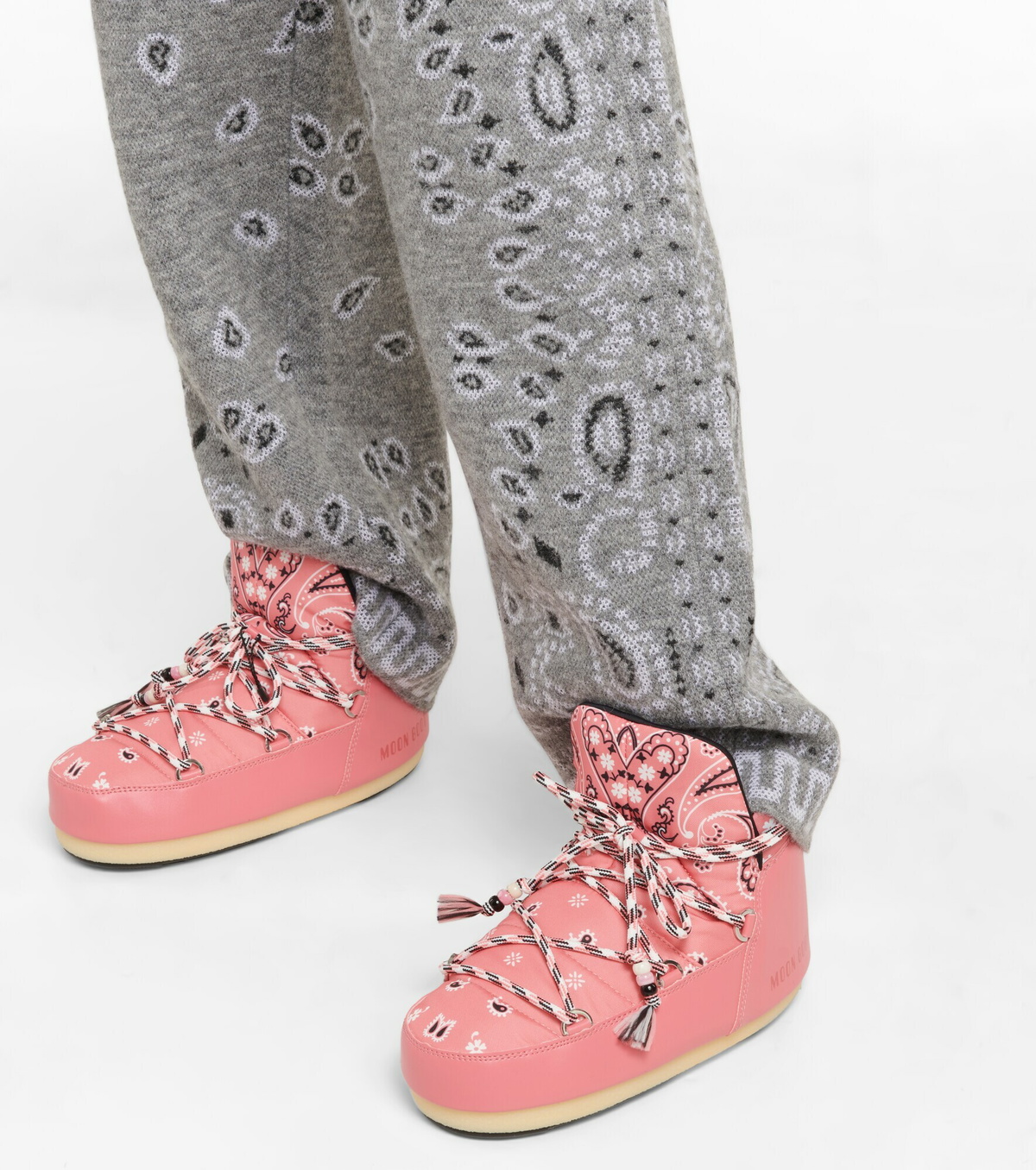 Alanui - Full Moon bandana-print boots Alanui