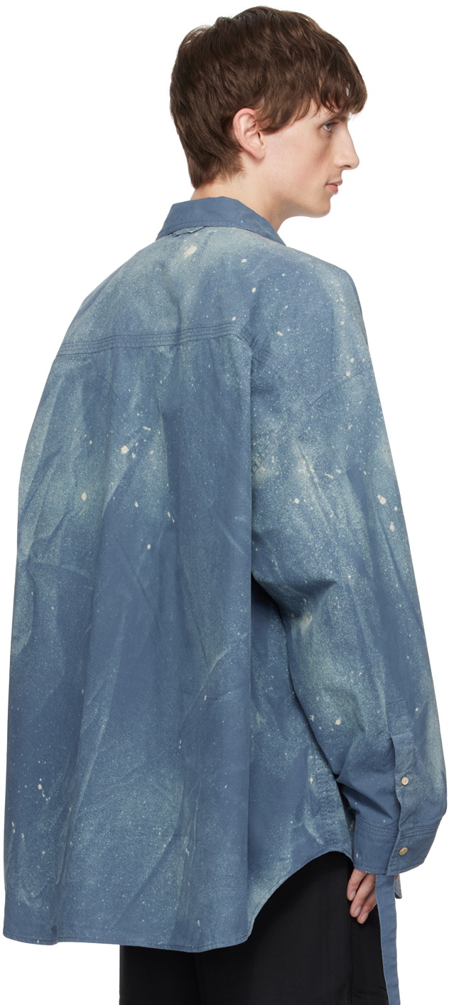 Acne Studios Blue Sprayed Shirt Acne Studios
