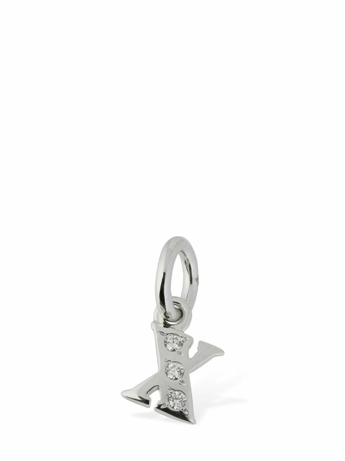 DODO - 18kt White Gold X Charm W/ Diamonds Dodo