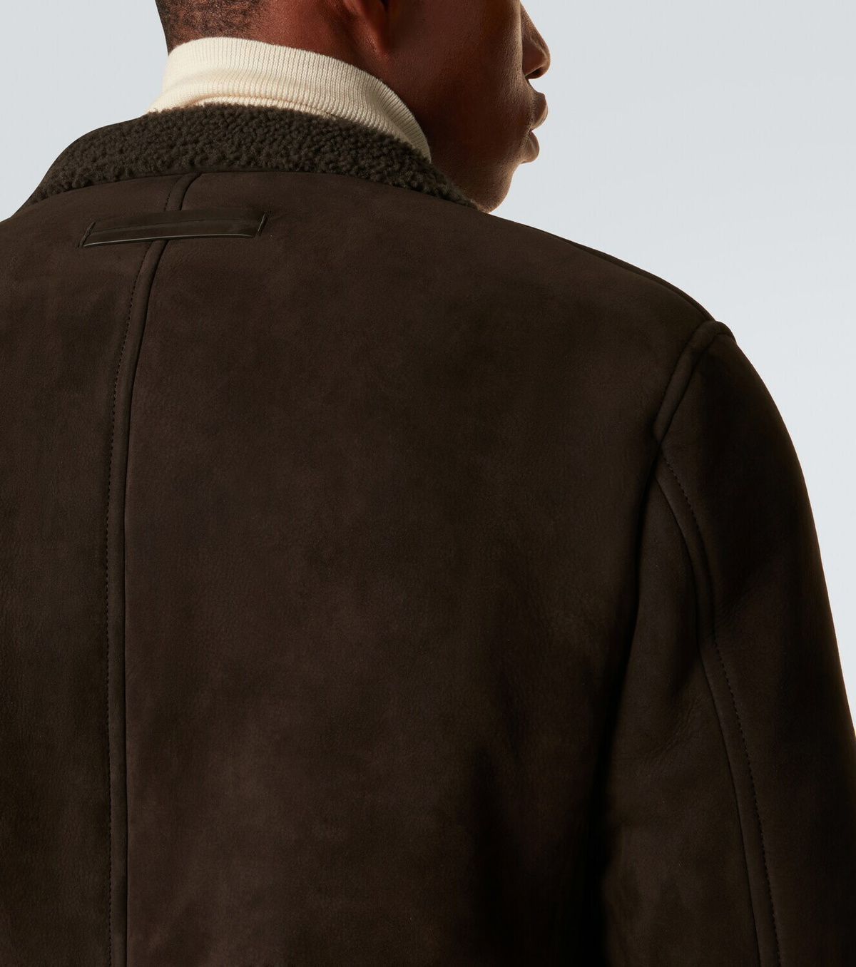 Zegna Il Conte shearling-trimmed suede jacket Zegna