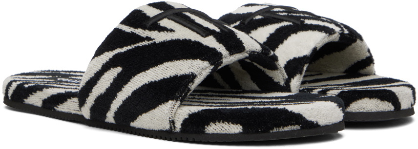 TOM FORD White & Black Harrison Slippers TOM FORD