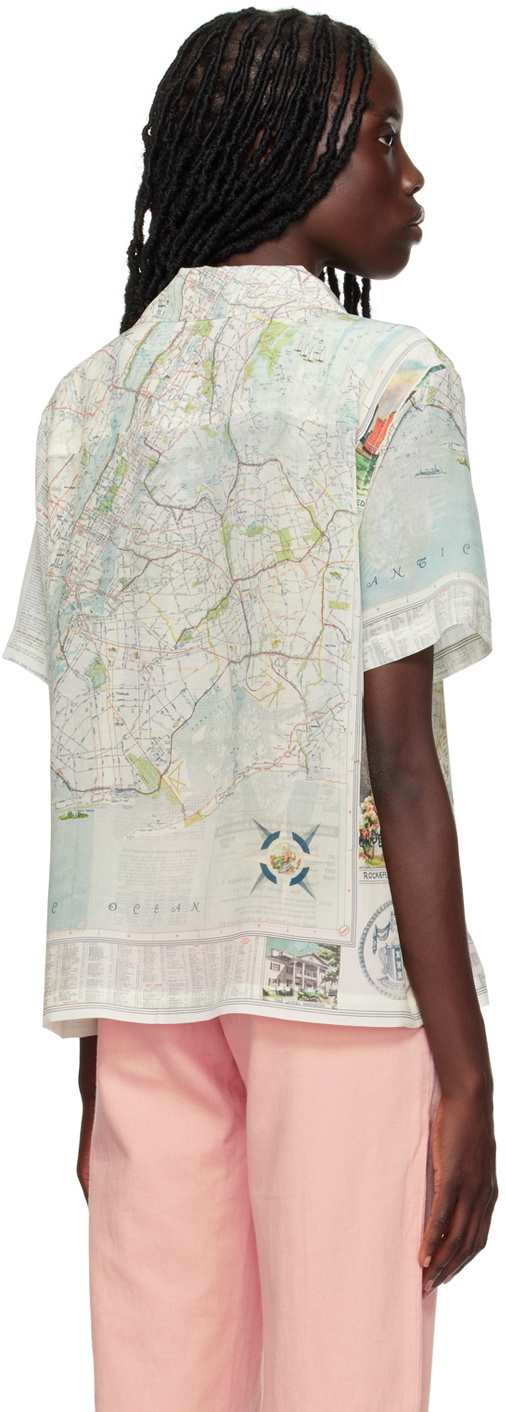 Bode Multicolor New York City Map Shirt Bode