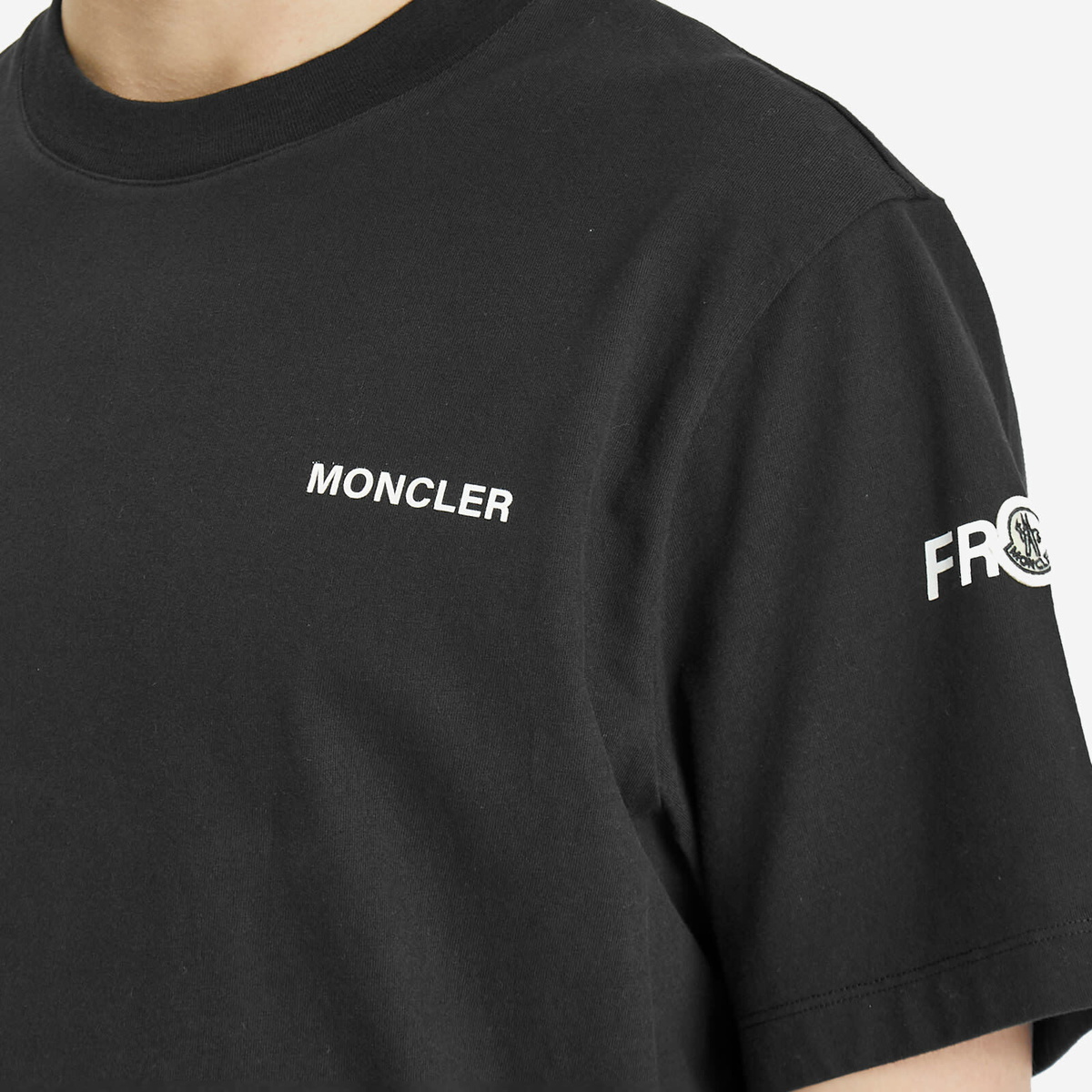Moncler Men's Genius x FRGMT Logo T-Shirt in Black Moncler