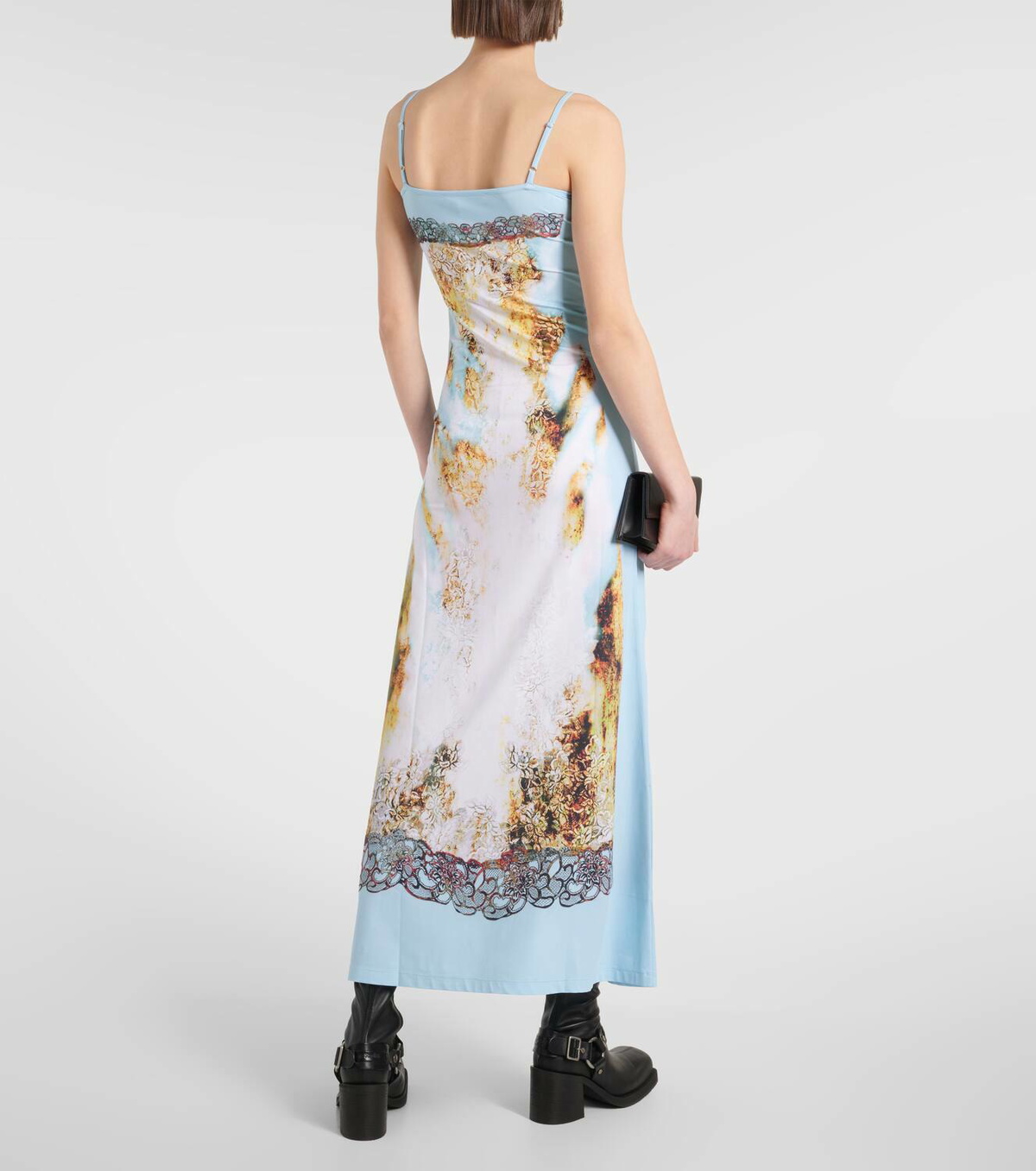 Y/Project Printed lace-detail maxi dress Y/Project
