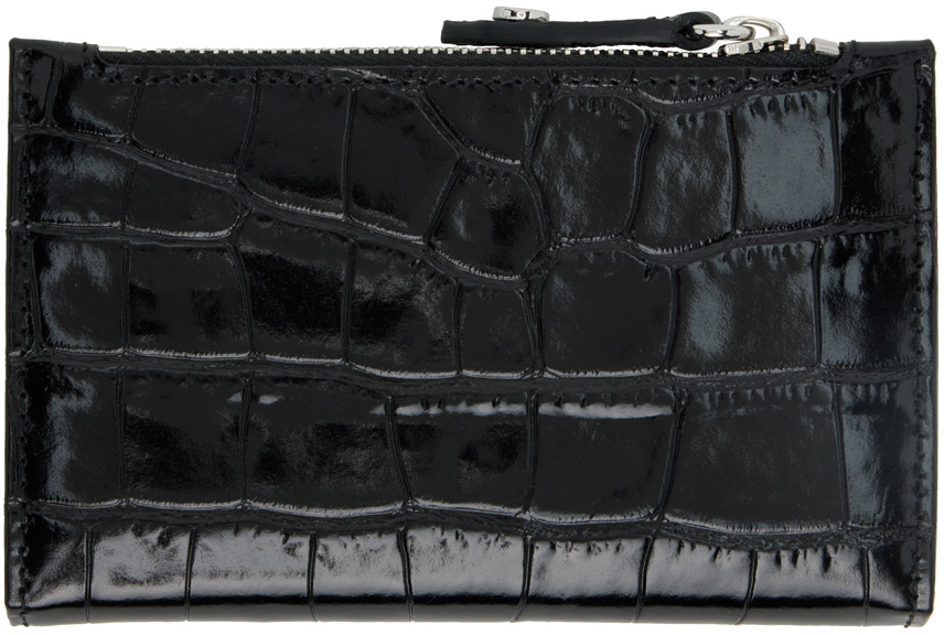 Vivienne Westwood Black Crocodile Slim Card Holder Vivienne Westwood
