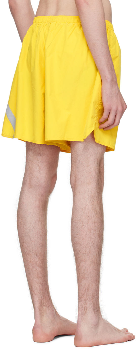 Acne Studios Yellow Reflective Tape Swim Shorts Acne Studios