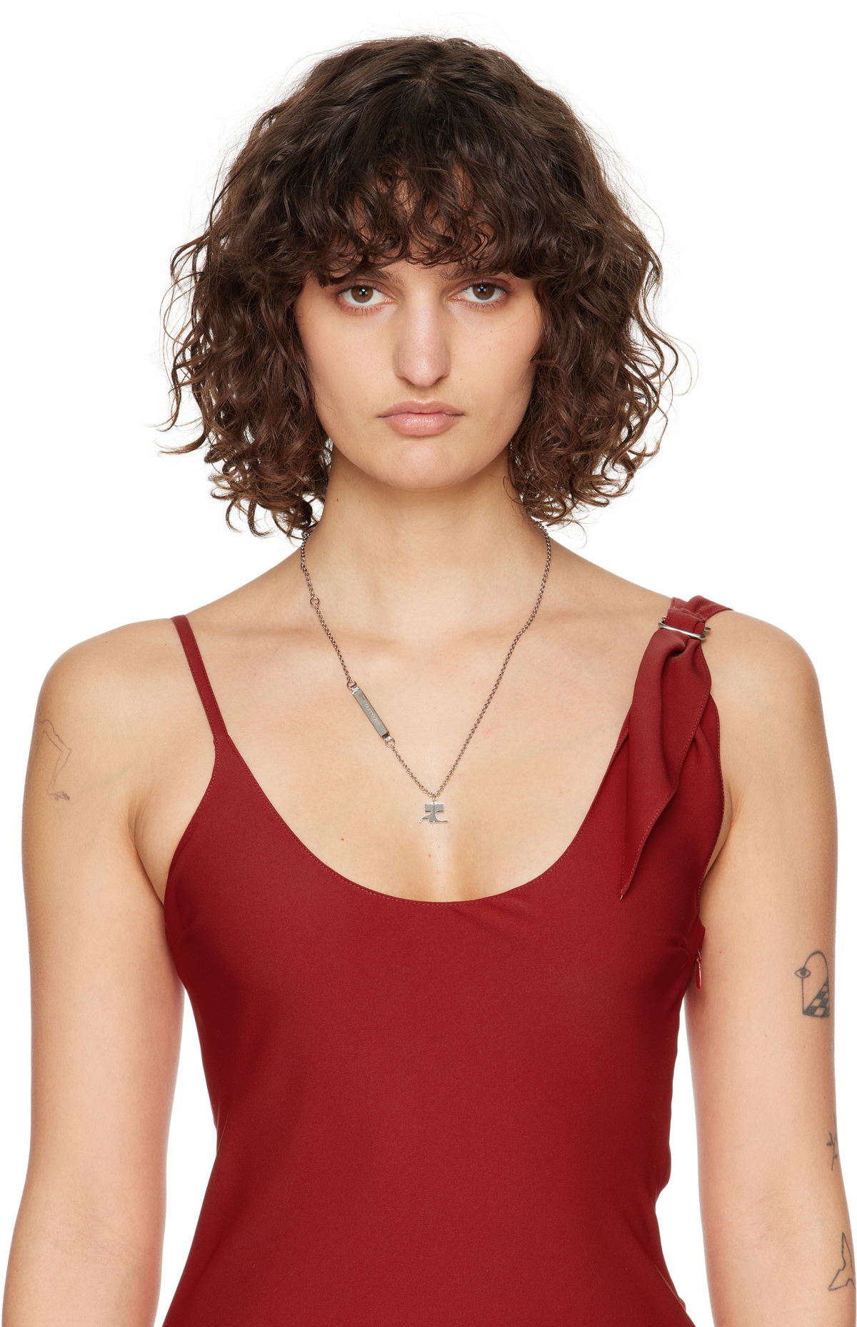 Courrèges Silver AC Chain Necklace Courreges