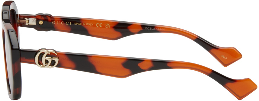 Gucci Tortoiseshell Rectangular Sunglasses Gucci