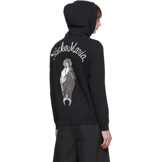 Wacko Maria Black Logo Graphic Hoodie Wacko Maria