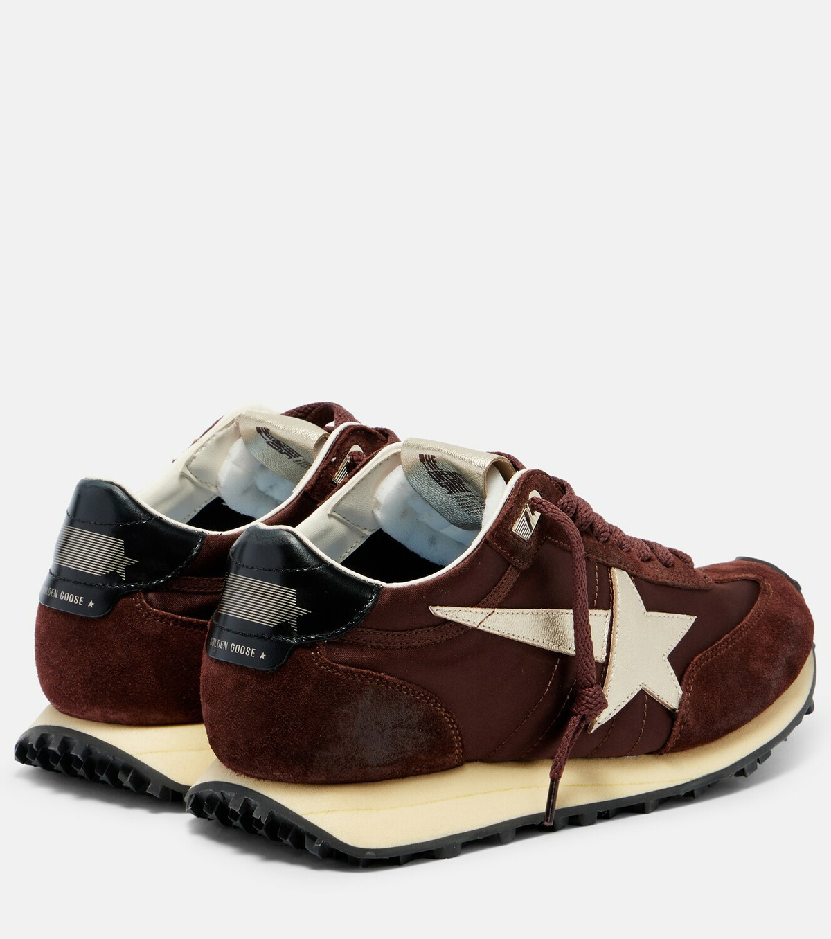 Golden Goose Running Marathon satin and suede sneakers Golden Goose ...