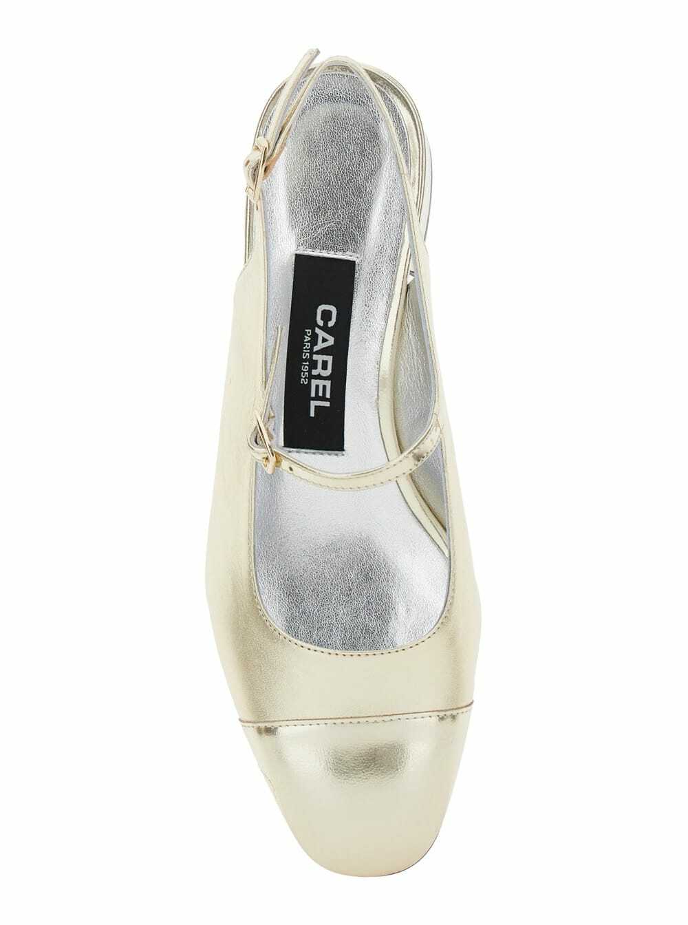 Carel ischia Metallic Slingback Pumps With Adjustable Strap In Patent ...