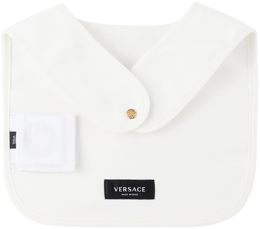 Versace Two-Pack Baby White Medusa Bibs Versace