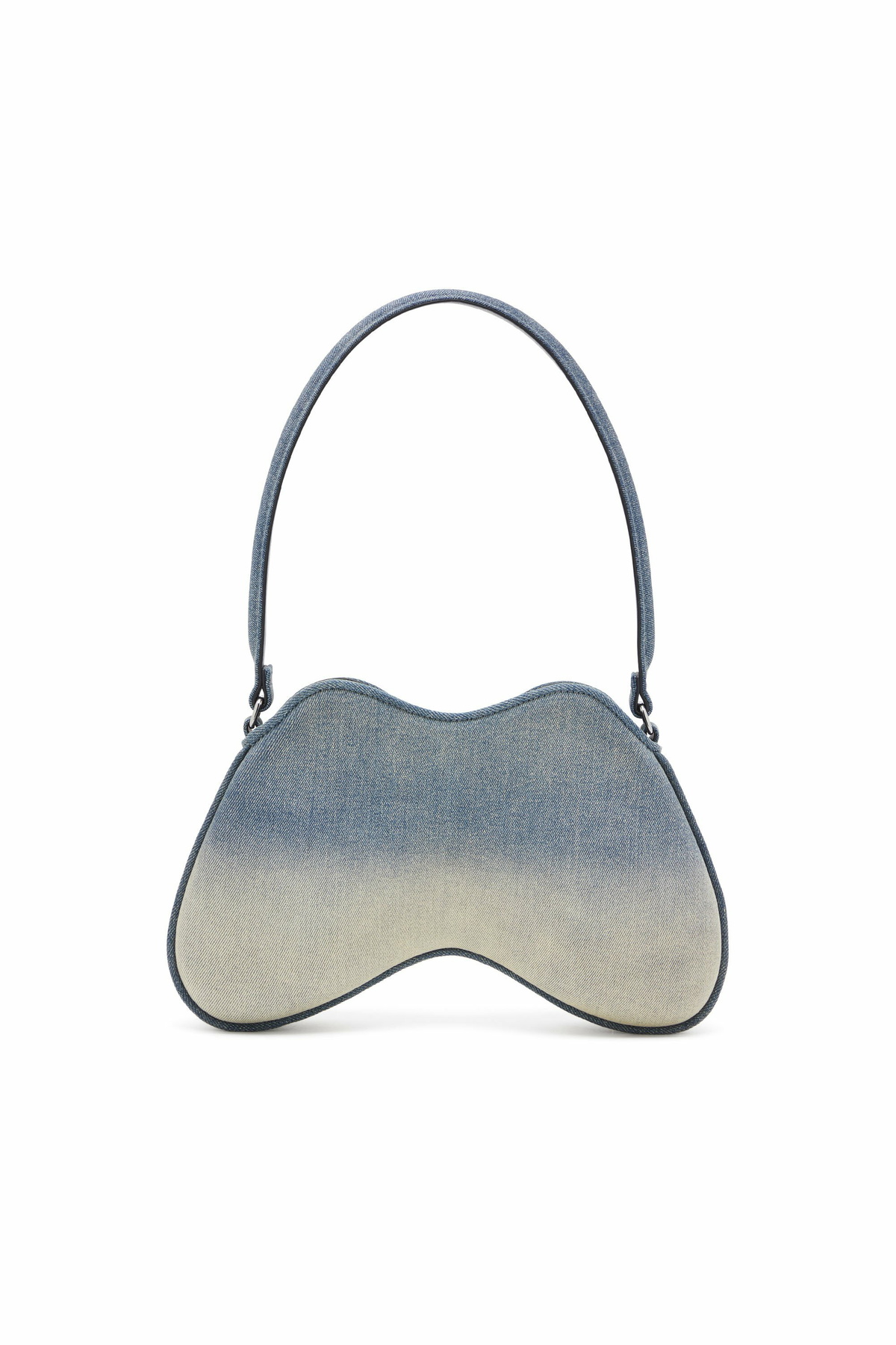 Diesel Double-D-Shoulder bag in solarised denim - Shoulder Bags Womens ...