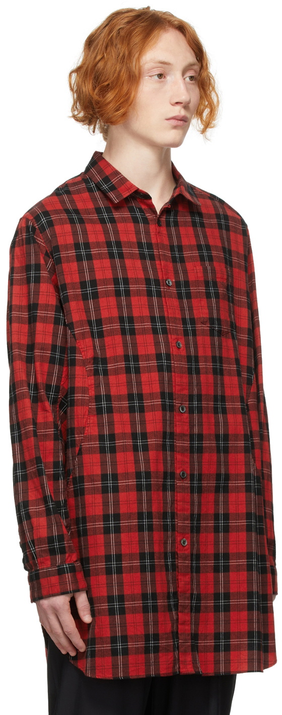 Undercoverism Red Long Check Shirt Undercoverism